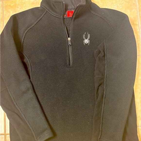 Spyder | Sweaters | Spyder Black Halfzip Fleece Lined With Spider ...
